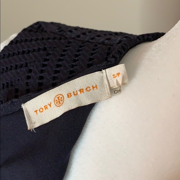 Tory Burch | Dresses | Tory Burch Fit Flare Navy Blue Dress | Poshmark